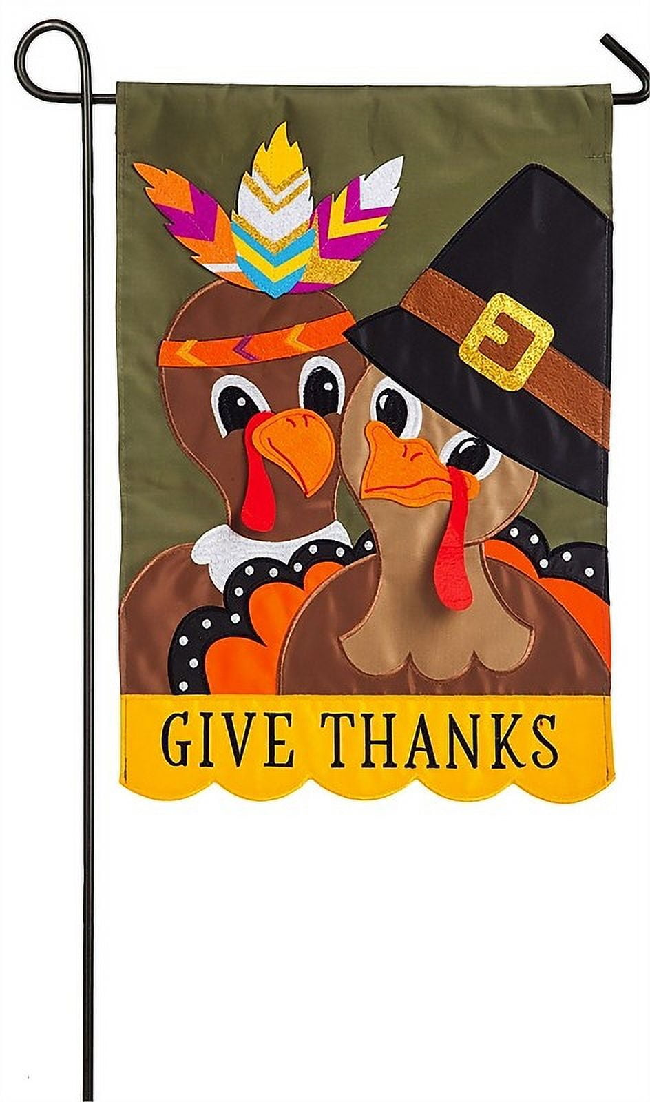 Evergreen Flag Pilgrim Couple Applique Garden Flag, 12.5 x 18 inches ...