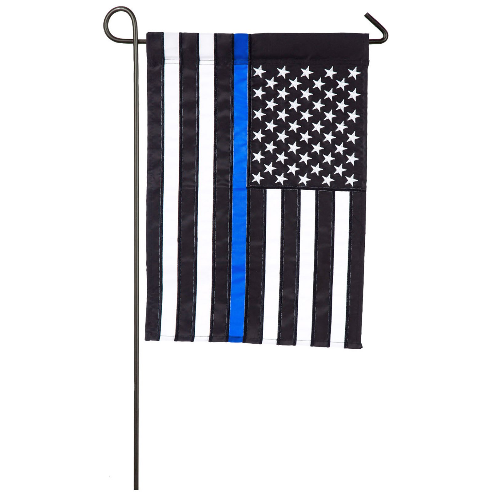 Evergreen Flag Thin Blue Line Garden Applique Flag 12.5 x 18 Inches ...