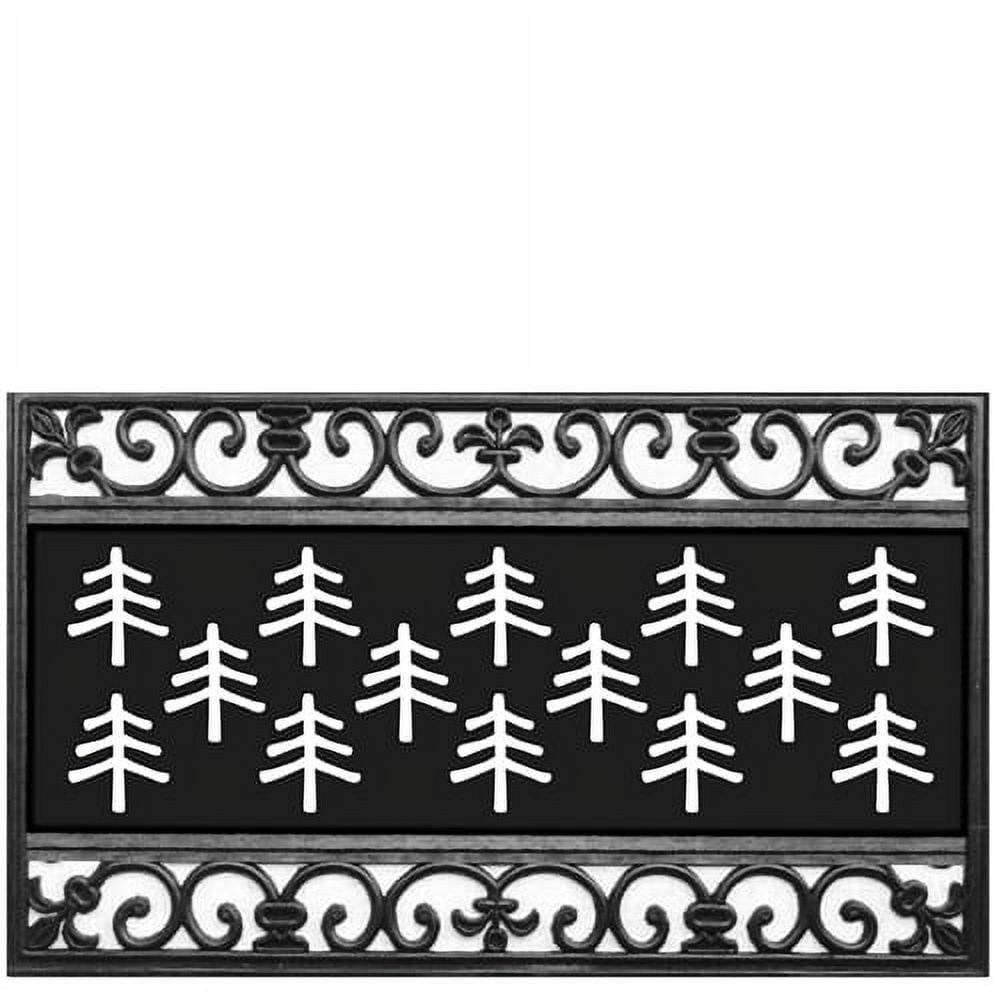 Evergreen Fleur Scroll Kensington Floor Mat Indoor Outdoor Rubber Tray ...