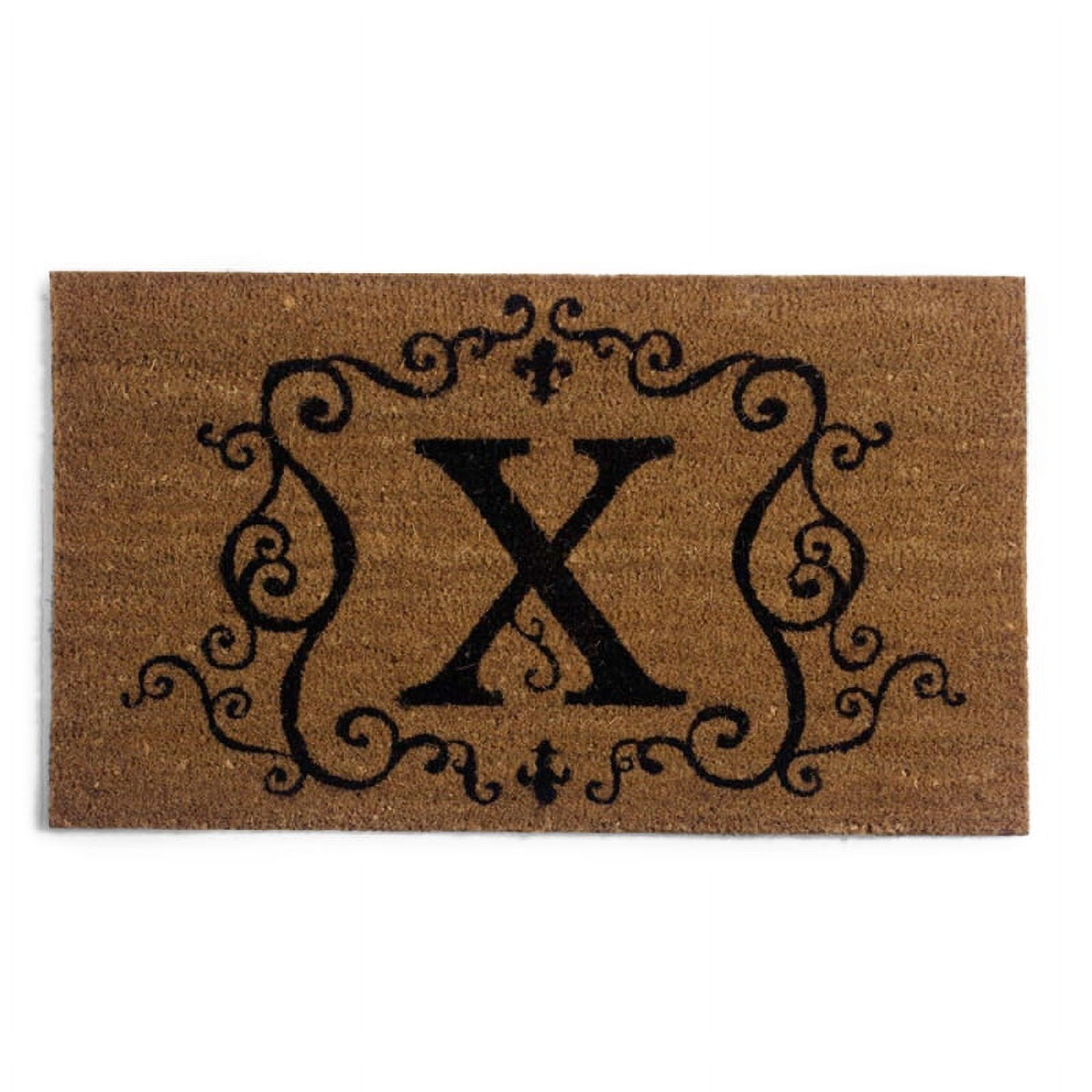 Evergreen Floor Mat Coir Insert, Monogram "X", 28'' x 16'' inches ...