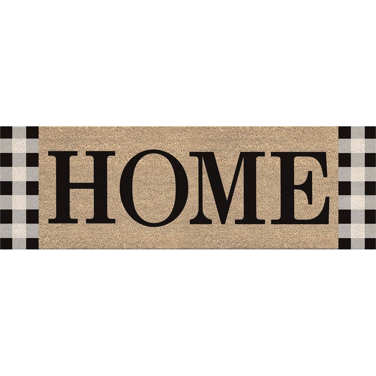 Evergreen Floor Mat HOME Plaid Kensington Switch Mat, 28.25'' x 9.25 ...