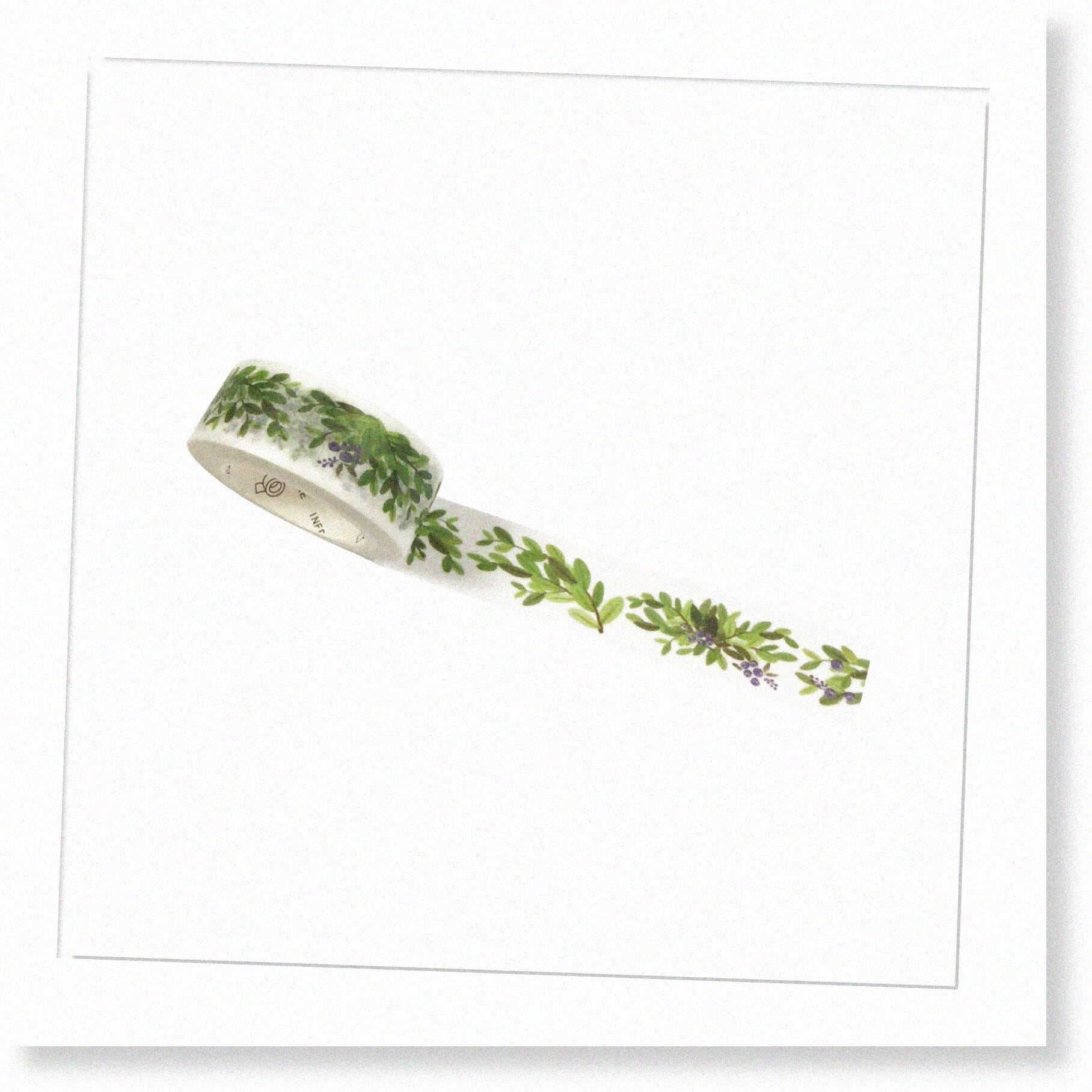 Evergreen Floral Washi Tape, 15mm x 7m - Eco-Friendly Decorative Tape ...