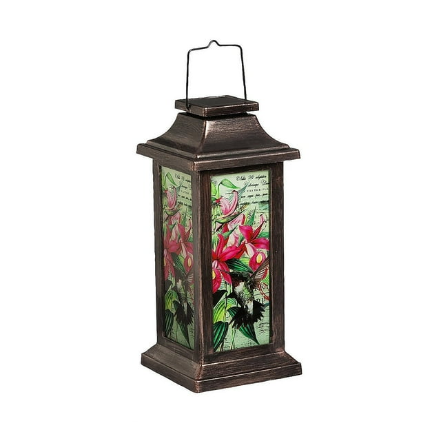 Evergreen Hummingbird Fluttering Solar Lantern Lighting Decorative ...