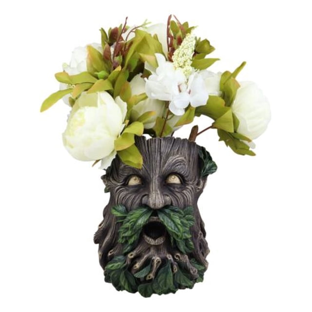 Evergreen Forest Greenman Wall Hanging Planter Sculpture Plaque Home ...