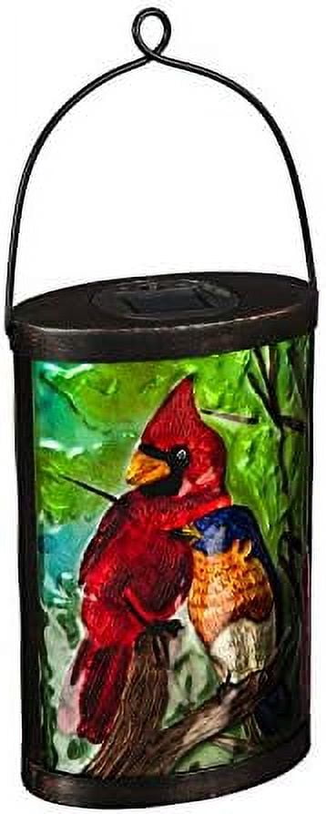 Evergreen Garden Beautiful Summer Cardinal and Blue Bird Painted Solar ...