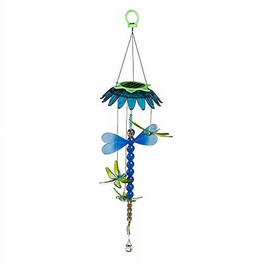 Evergreen Garden Beautiful Summer Colorful Dragonfly Solar Hanging ...
