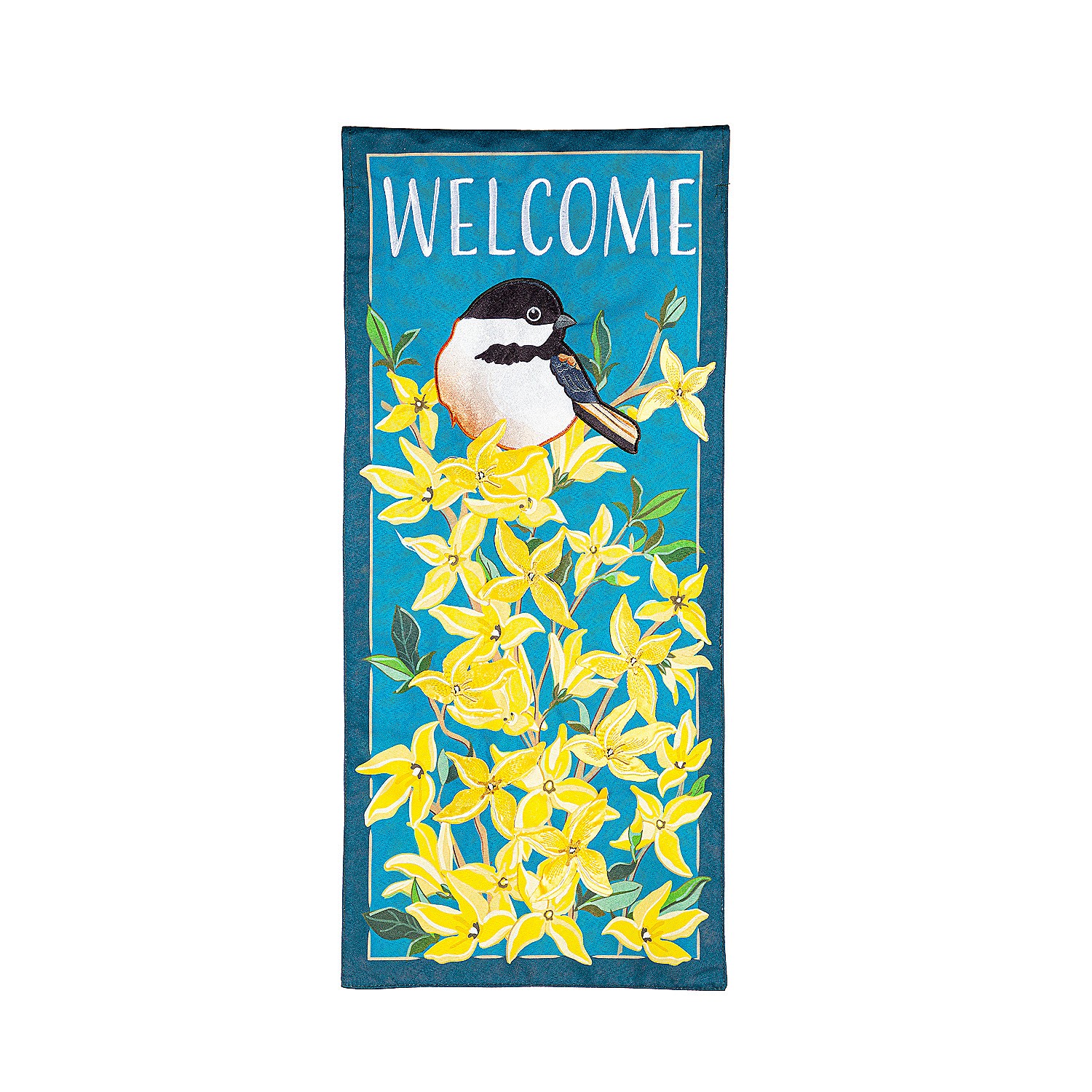 Evergreen Garden Flag Forsythia and Chickadee Estate Double Sided Indoor Outdoor Decor 18" x 12. ...