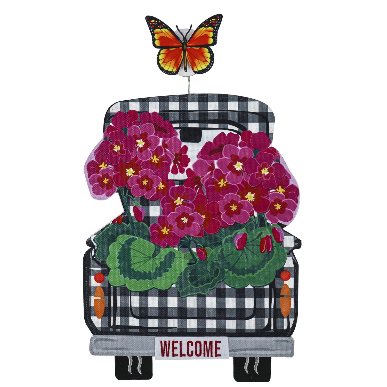 Evergreen Geranium Truck LED Window Decor- 13 x 17 Inches Decor For ...