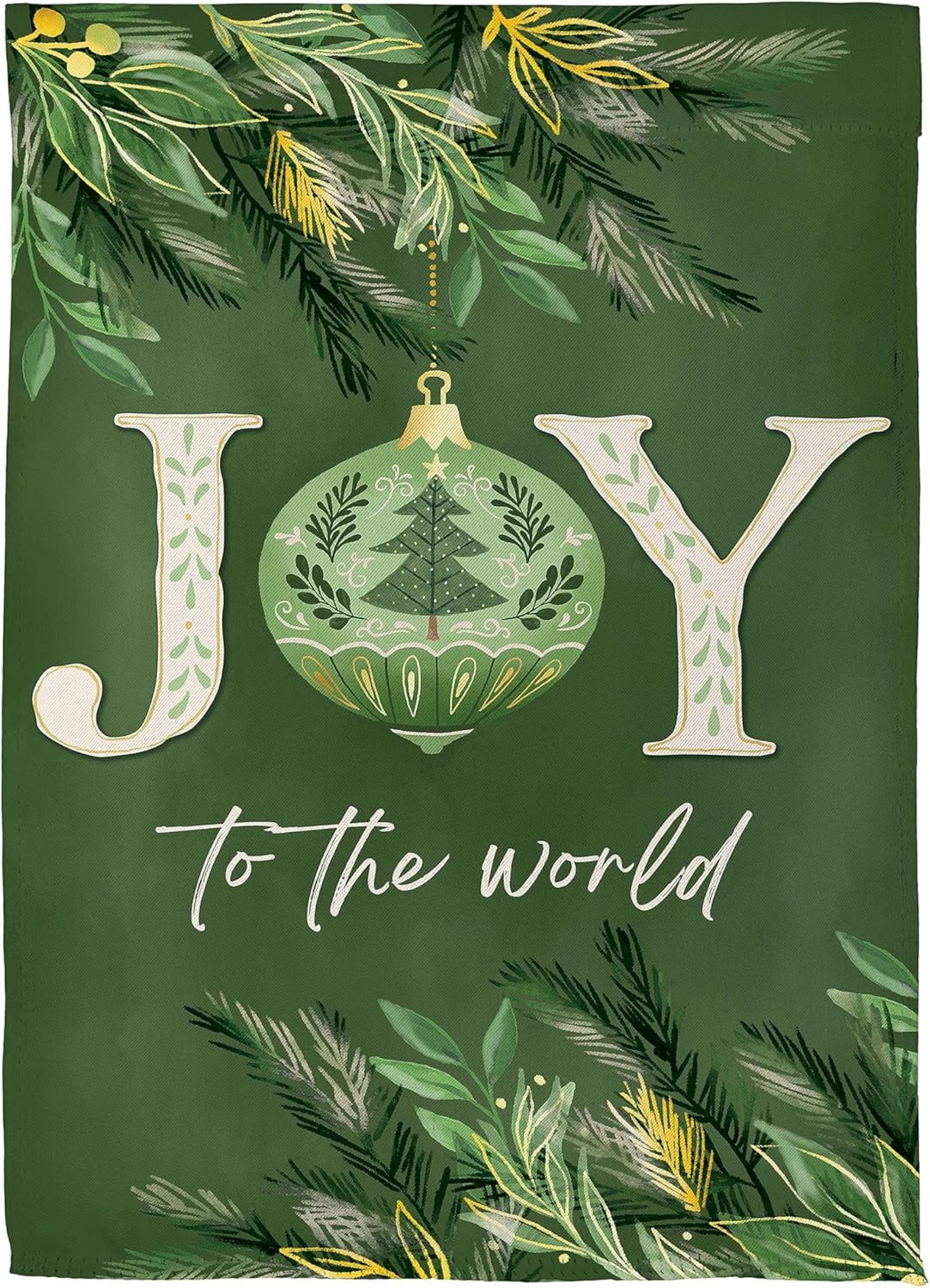 Evergreen Greenery Joy Garden Flags 12"x18" Double Sided, Welcome Flags ...