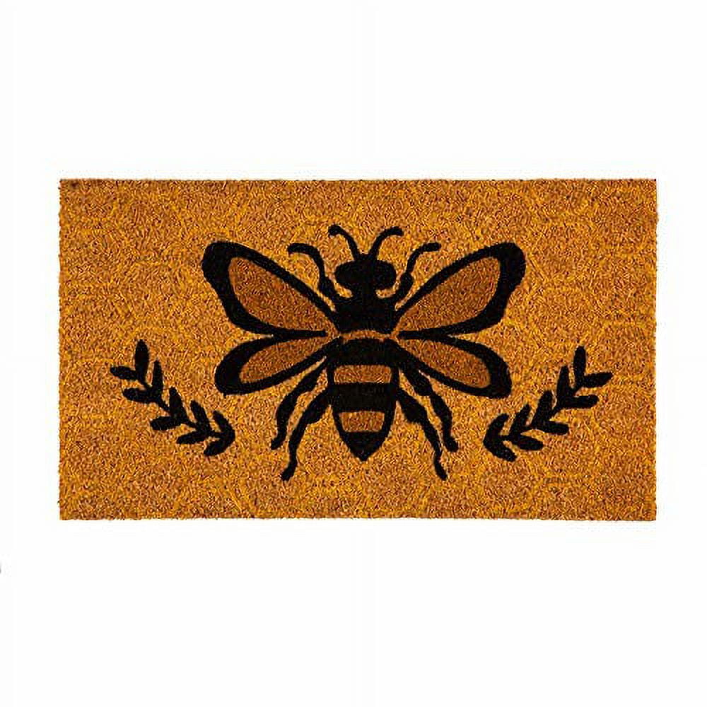 Evergreen Honeycomb Bee Indoor Outdoor Natural Coir Doormat 1'4"x2'4 ...