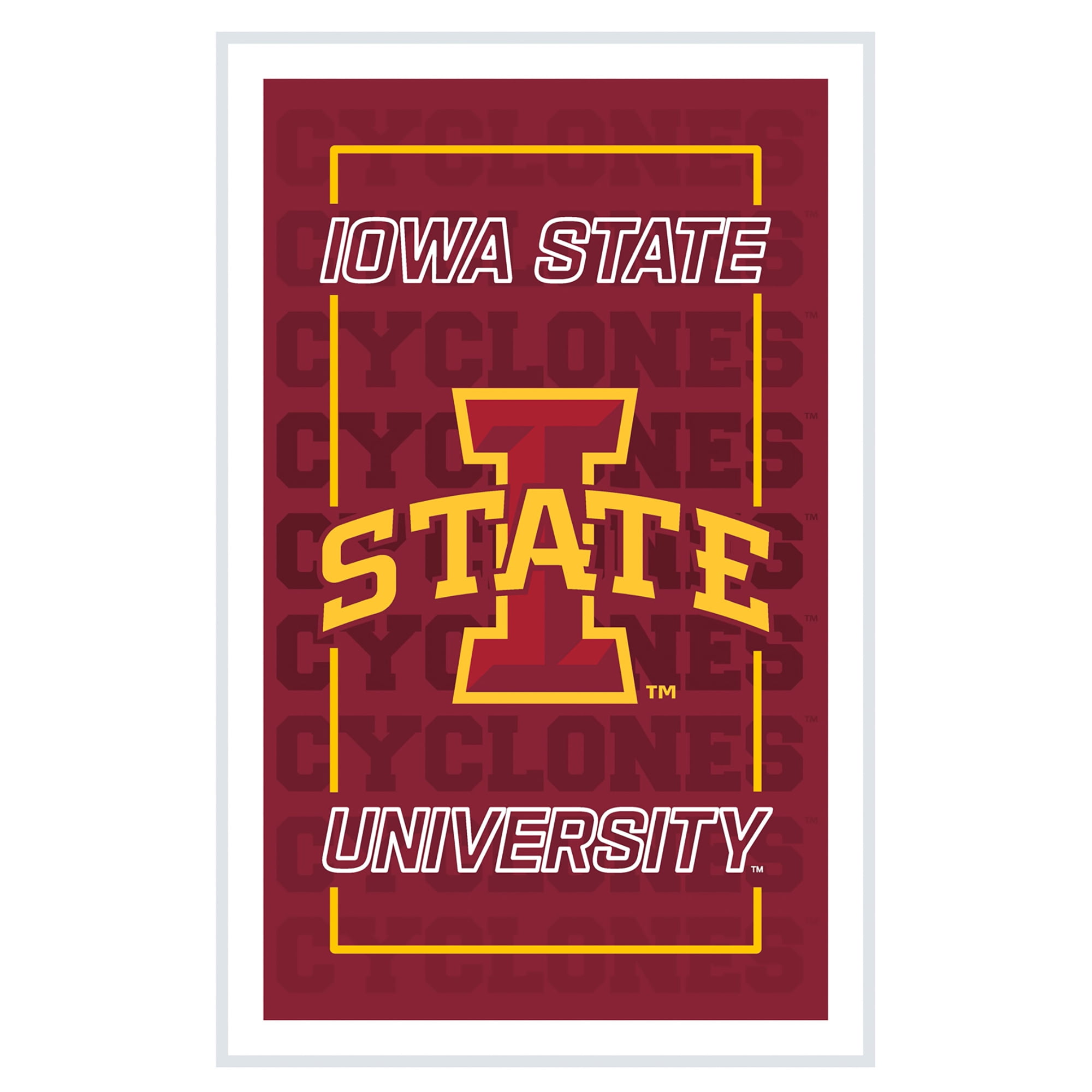 Iowa State Cyclones 14" x 22" Neolite LED Rectangle Wall Sign - Walmart.com