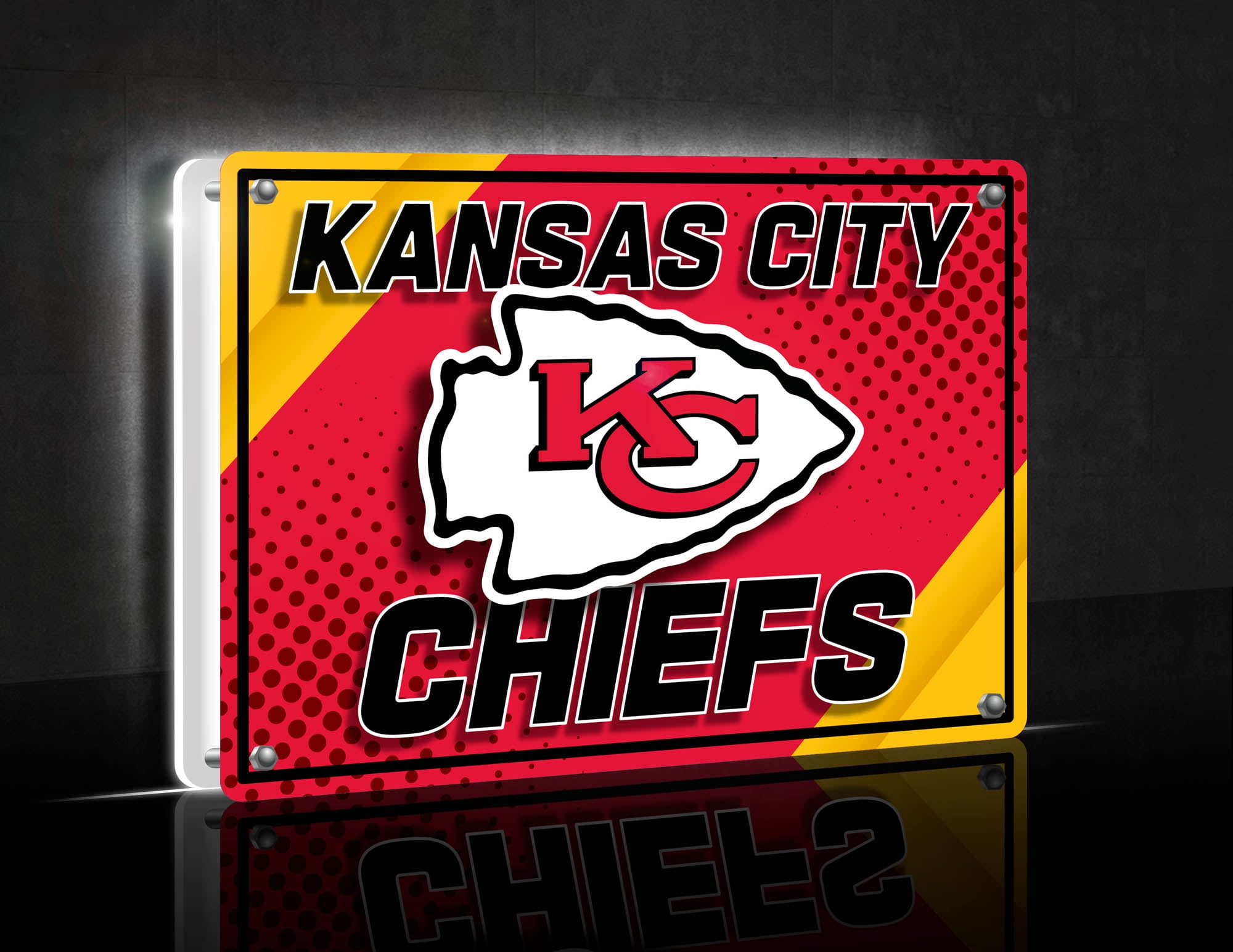 Kansas City Chiefs LED Rectangle Tabletop Sign - Walmart.com