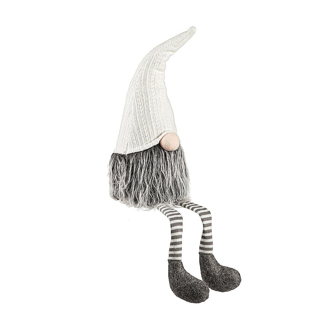 Evergreen LED Fabric Sitting Gnome with Long Legs- 6.3 x 6.3 x 28.25 ...
