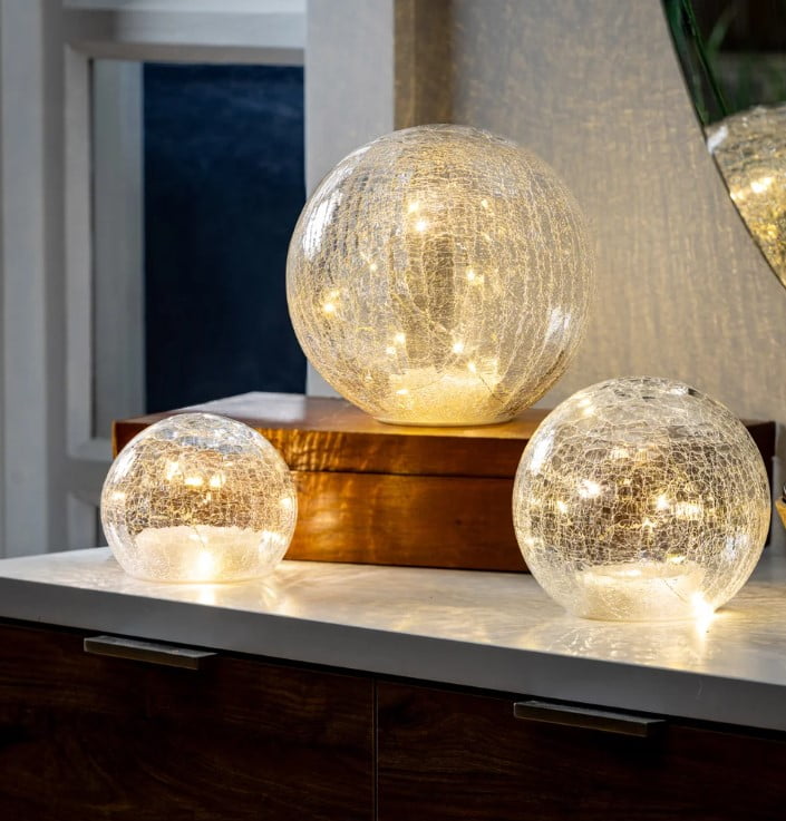 Evergreen LED Glass Cubes and Spheres Towers, Set of 3 - Walmart.com