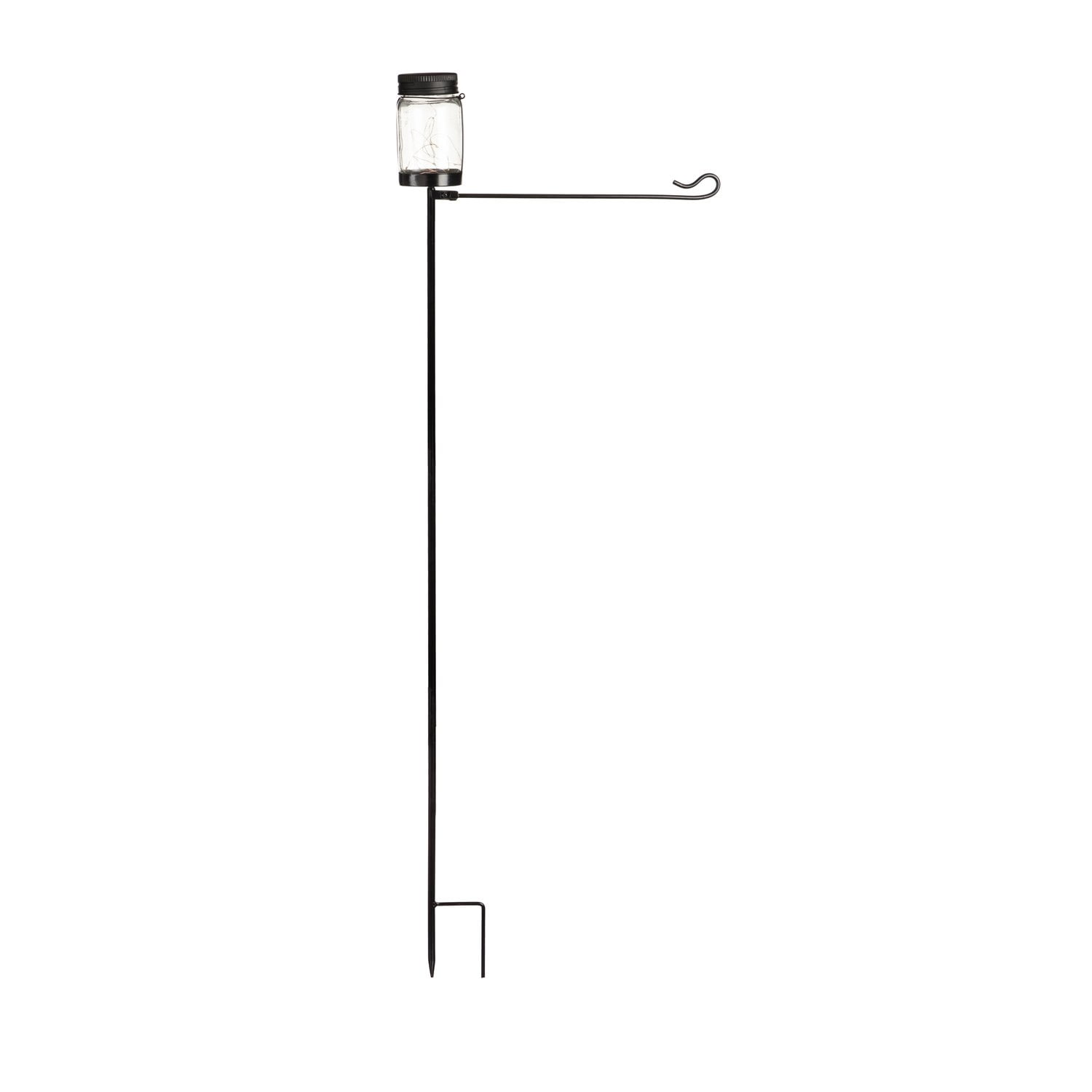 Evergreen Mason Jar Solar Garden Flag Stand, KD - Walmart.com