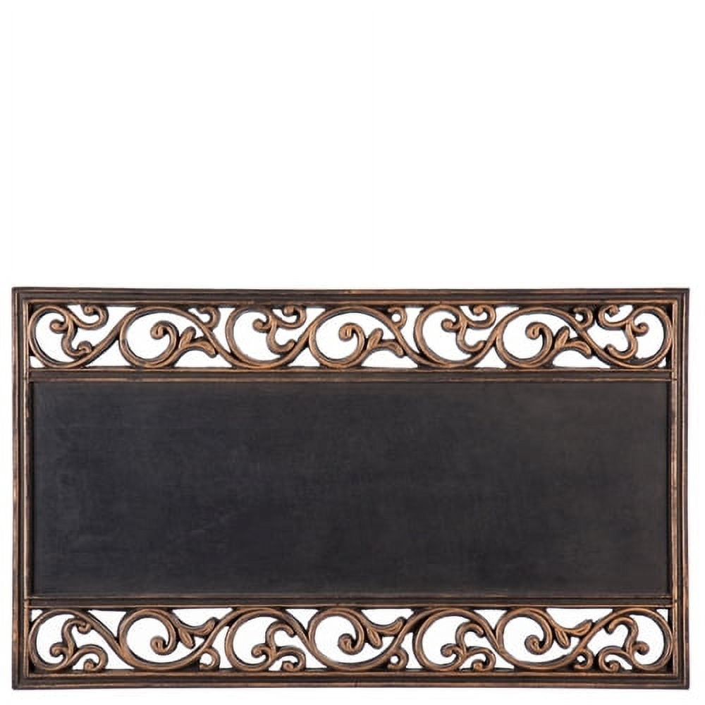 Evergreen Metallic Scroll Kensington Floor Mat Indoor Outdoor Rubber ...