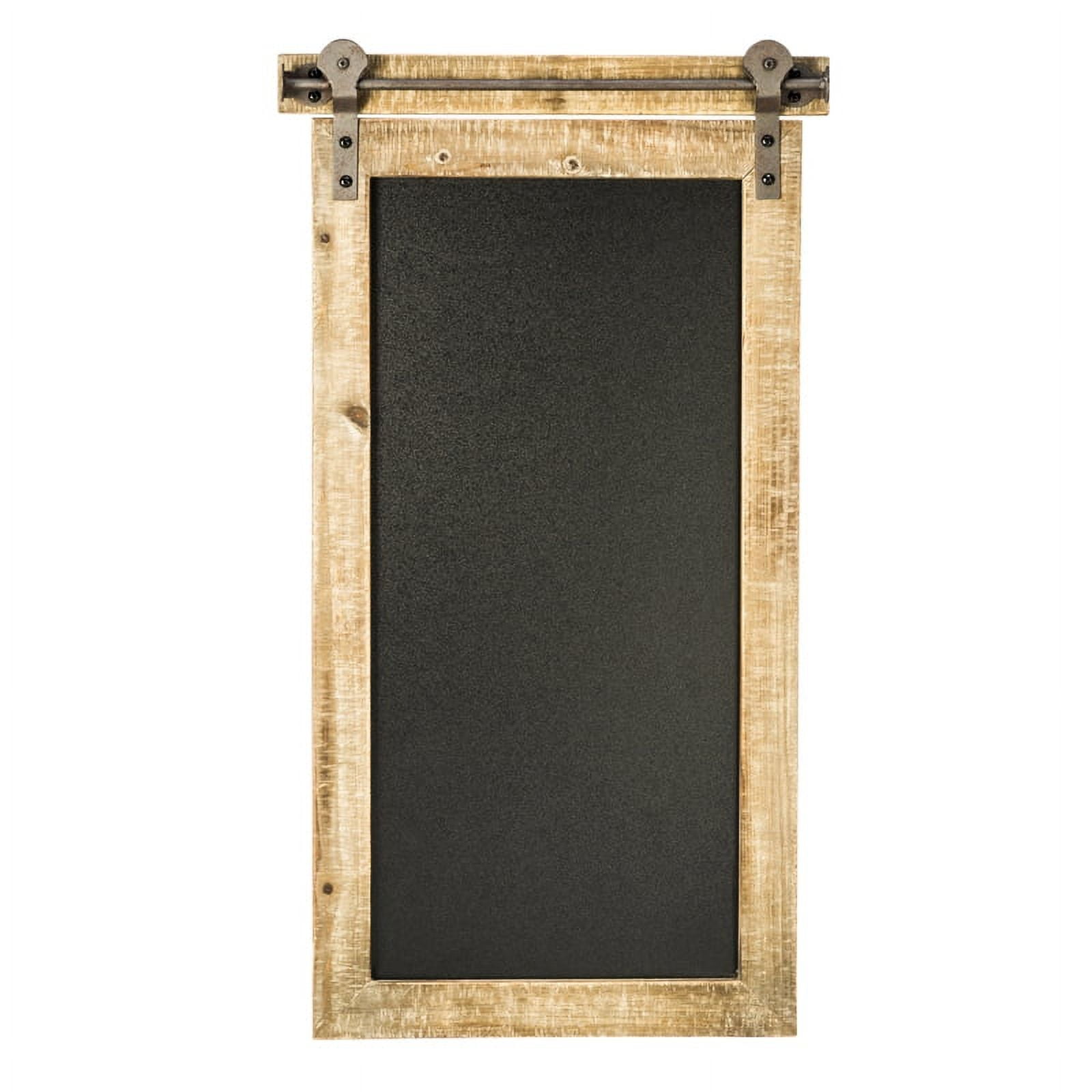 Evergreen Modern Farmhouse Fir Wood and Iron Chalkboard - Walmart.com