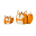 Evergreen Mother And Baby Fox Pumpkin Statues, Set of 2 - Walmart.com