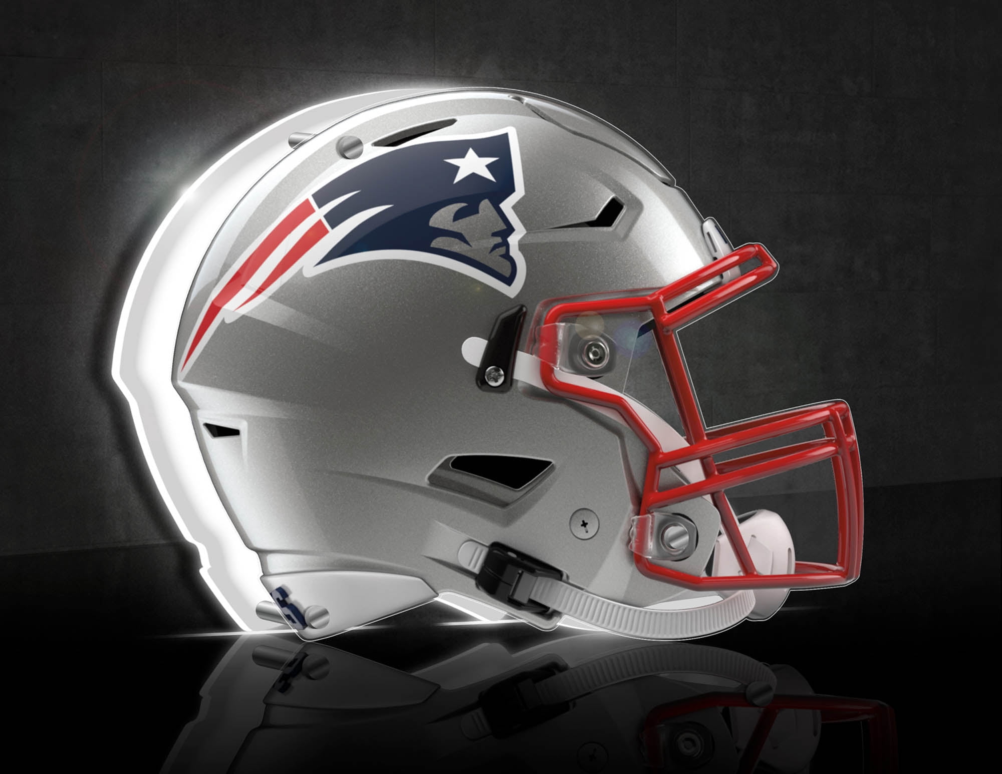 New England Patriots LED Helmet Tabletop Sign - Walmart.com