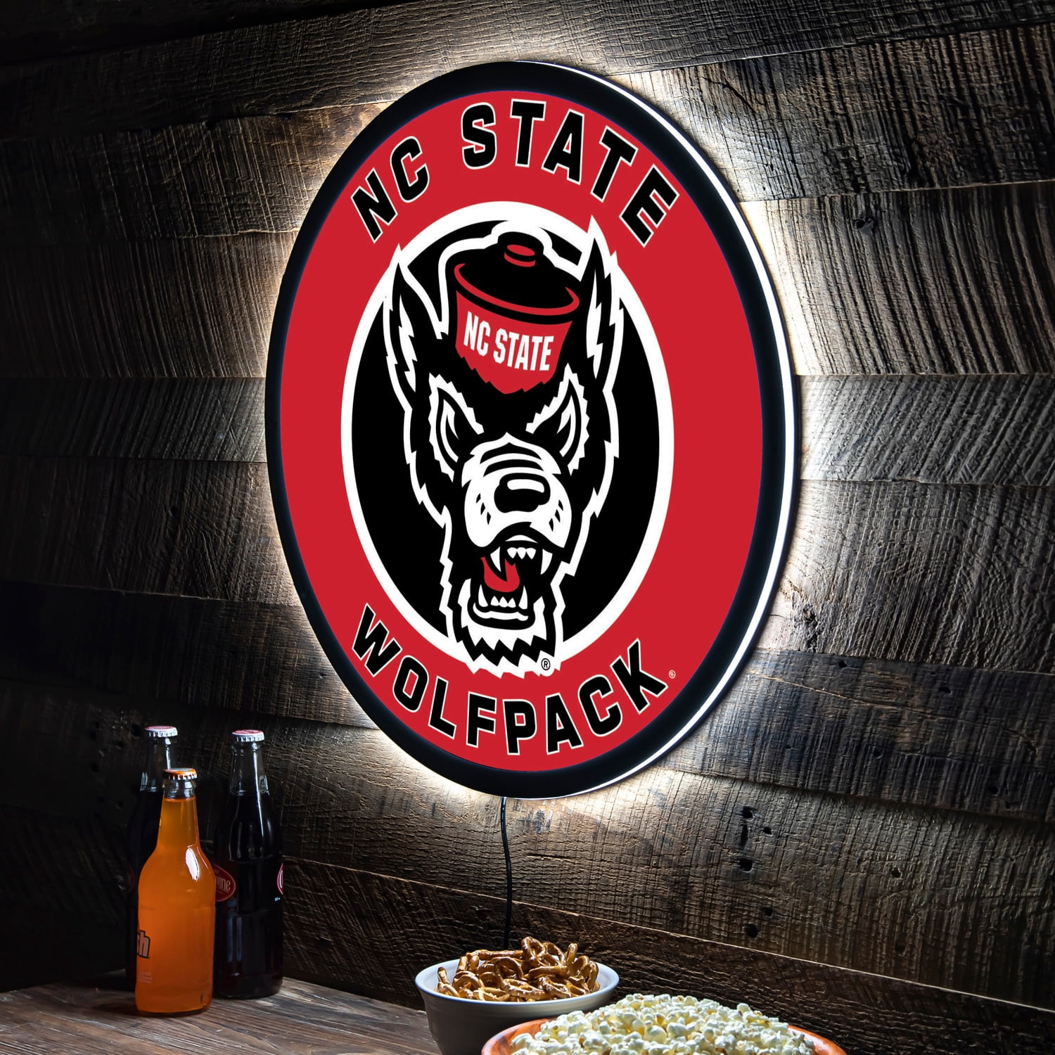 NC State Wolfpack LED XL Round Wall D-cor - Walmart.com