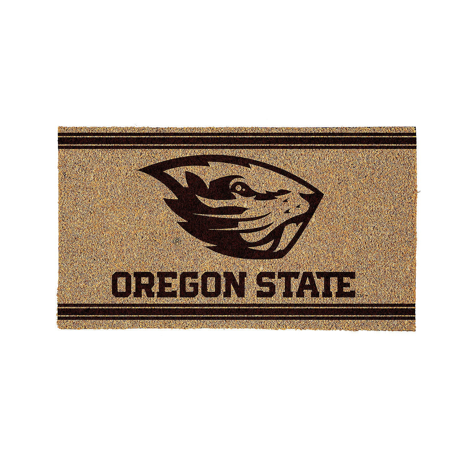 Evergreen Oregon State University Logo Turf Mat, Brown- 28 x 16 Inches ...