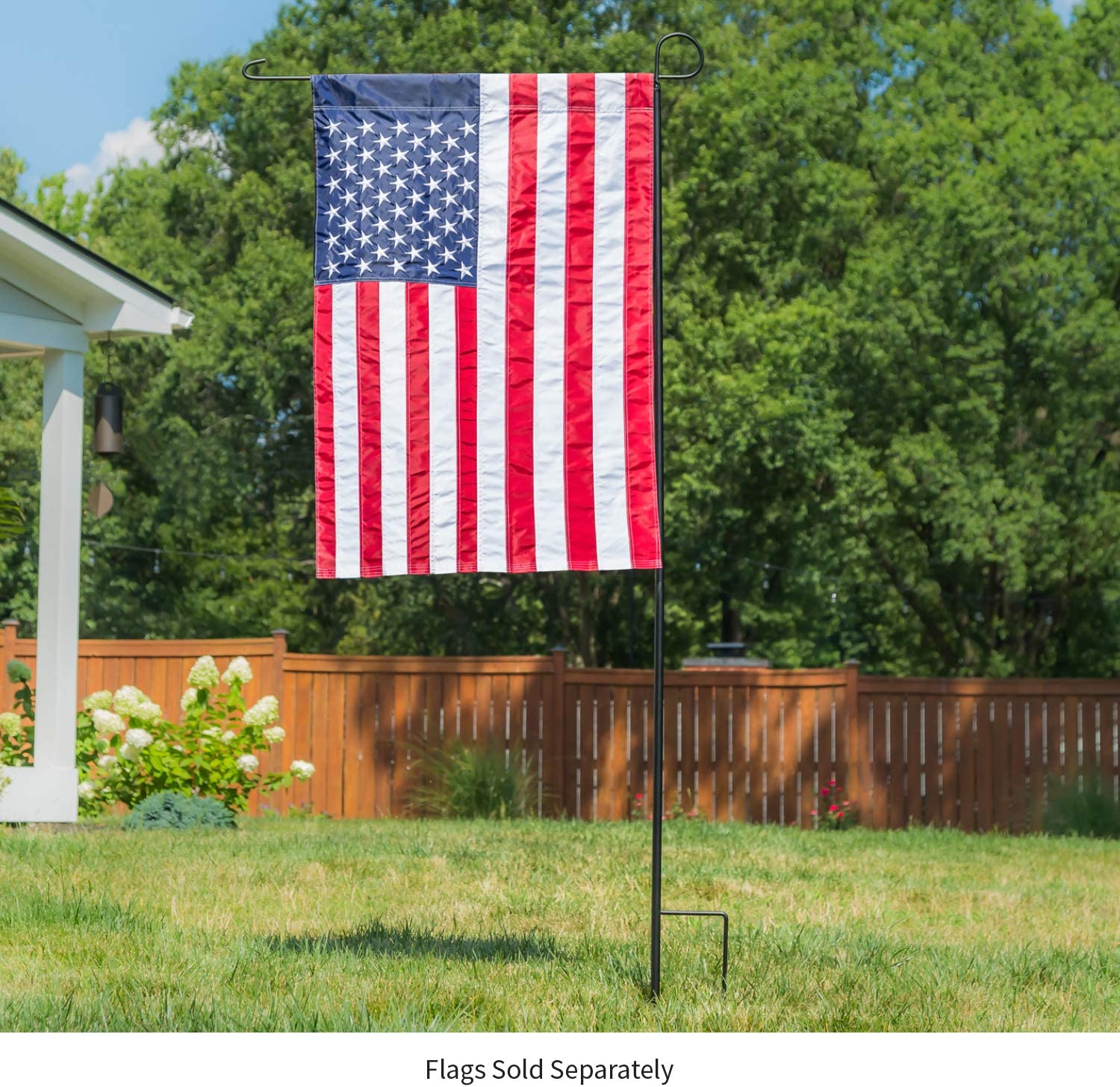 Evergreen Oversized Metal Outdoor Flag Stand 7-Feet Tall & 40-Inch Wide ...