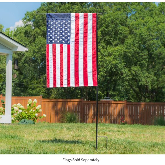 Evergreen Oversized Metal Outdoor Flag Stand 7-Feet Tall & 40-Inch Wide ...