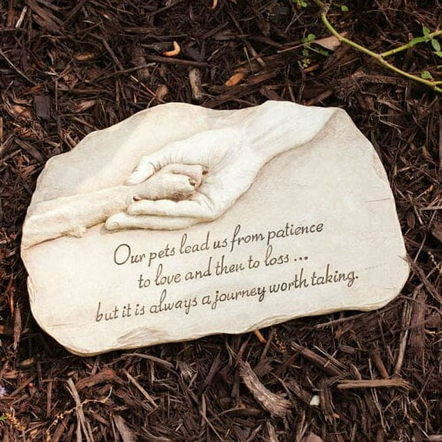 Evergreen Resin Paw In Hand Pet Devotion Garden Stone - Walmart.com