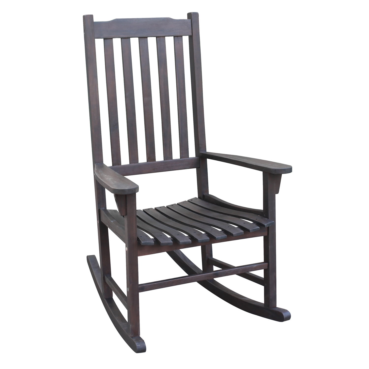 Evergreen Rocking chair, Dark Brown - Walmart.com