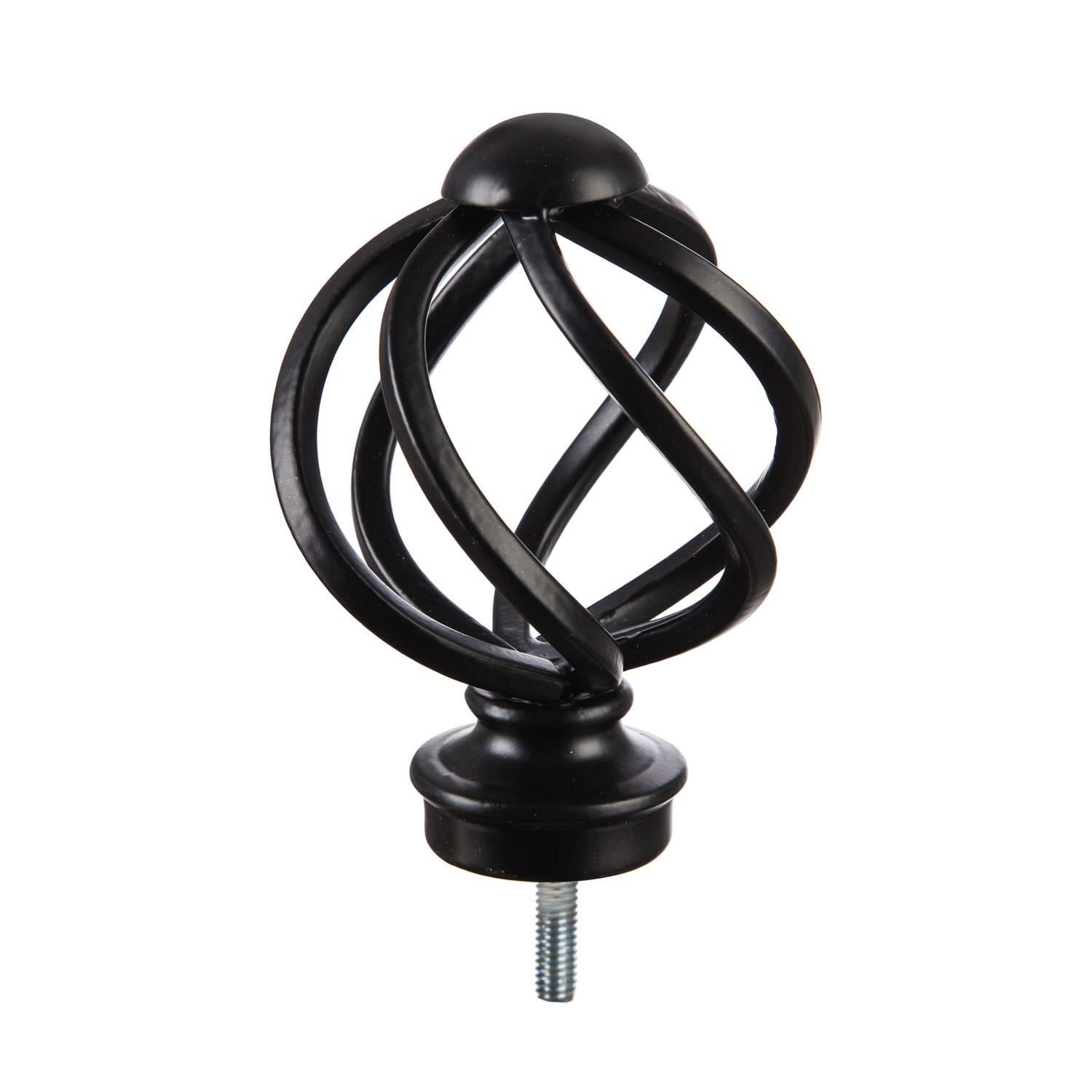 Round Swirl Interchangeable Finial, Black - Walmart Business Supplies