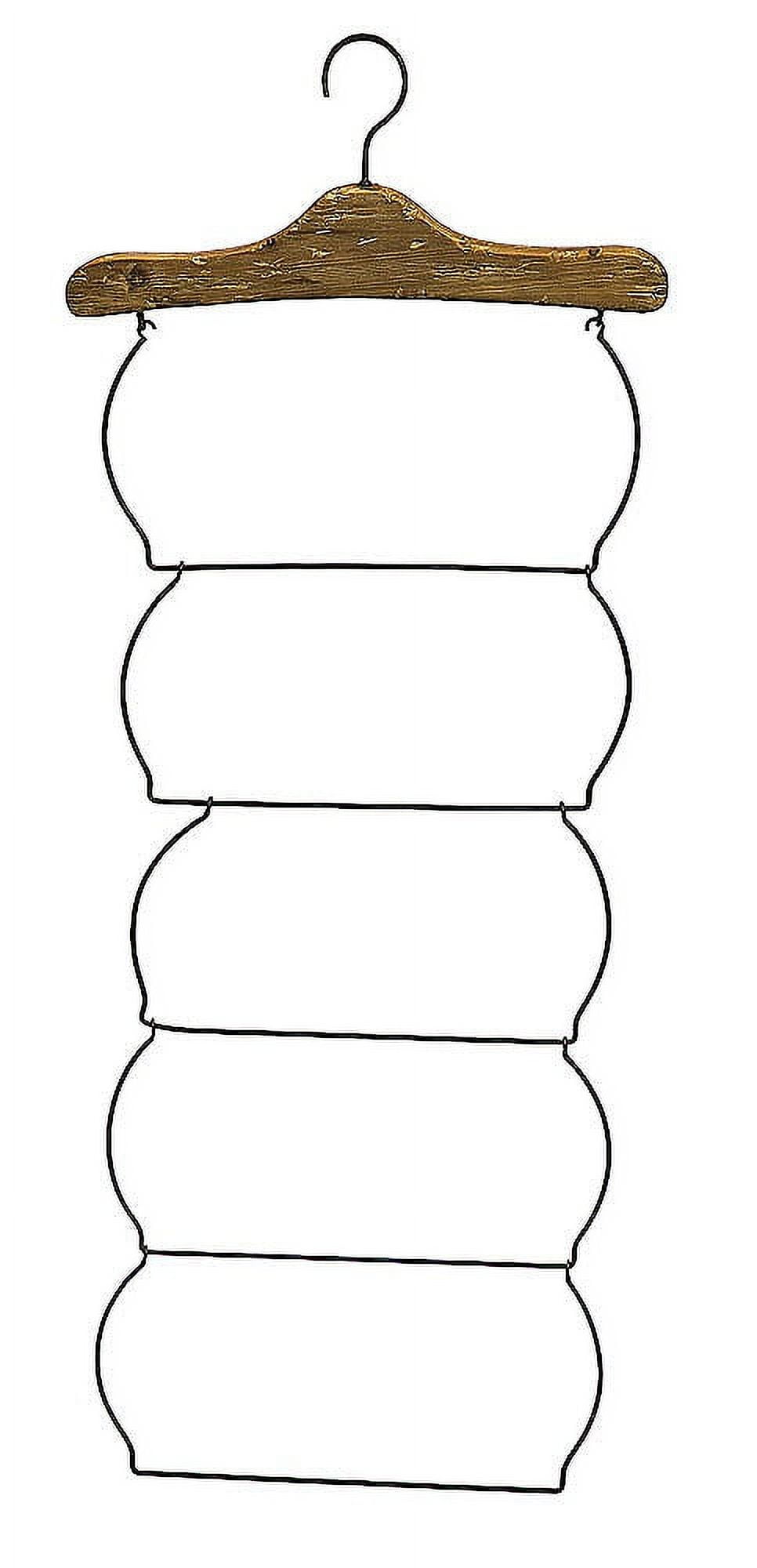 Evergreen Rustic Farmhouse Chic Wood and Metal Hanging Rack - Walmart.com