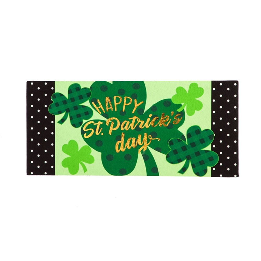 Evergreen Sassafras Switch Mat - St. Patrick's Day Shamrocks ...