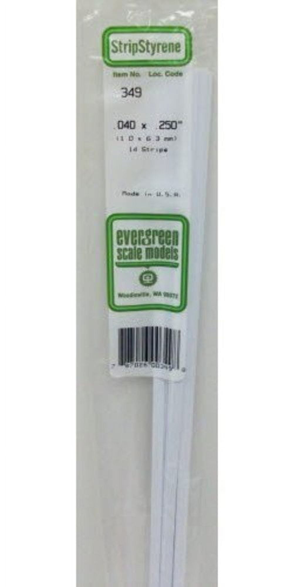 Evergreen Scale Models 24 Strip Pack .040x.250 14 EVG349 Plastic ...