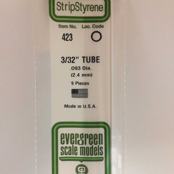 Evergreen Scale Models 24 Tubing .093 9 EVG423 Plastic Building ...