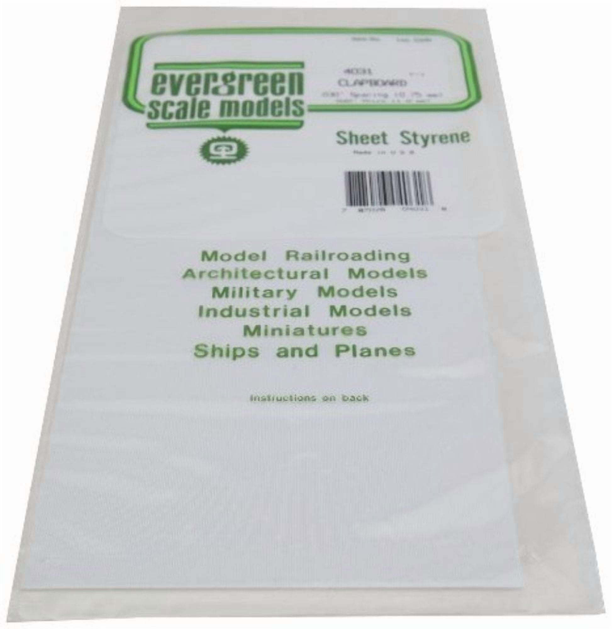 Evergreen Scale Models Clapboard .030 Spacing EVG4031 Plastic Building ...