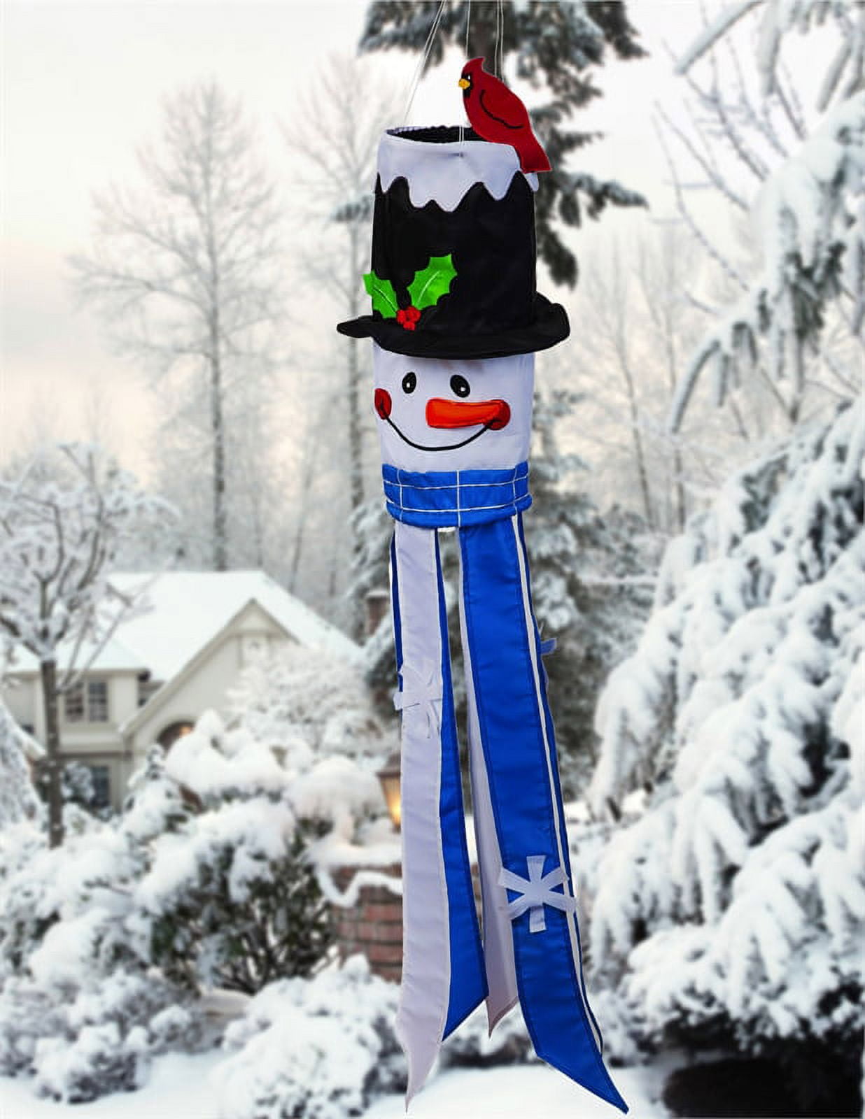 Evergreen Sculpted Snowman Windsock - Walmart.com