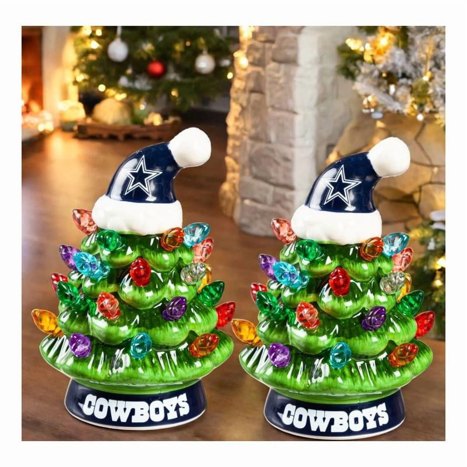 Evergreen Set of 2 4" LED Christmas Tree with NFL Team Logo - Walmart.com