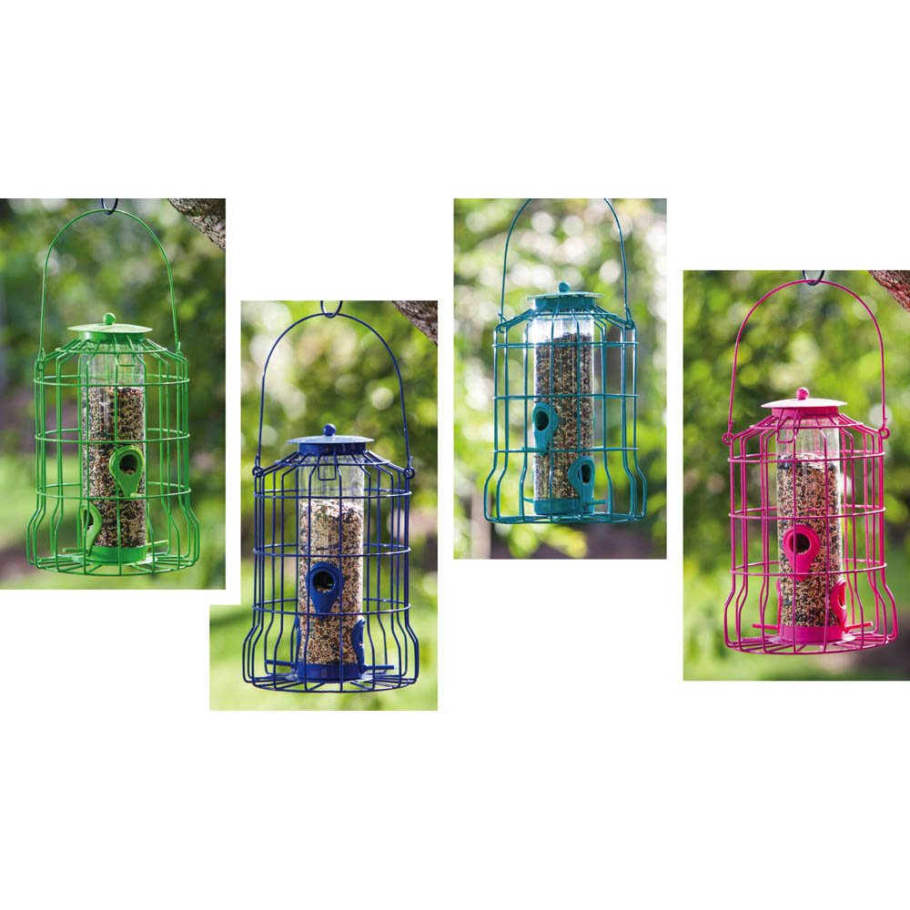 Evergreen Spring Bloom Squirrel Resistant Cage Feeders, Set of 4 ...