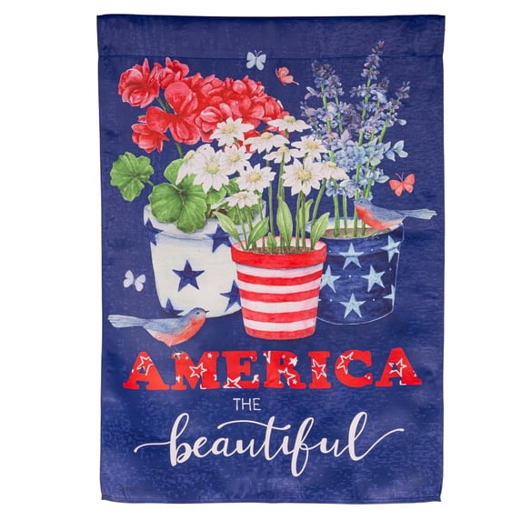 Evergreen Suede Textured House Flag - America the Beautiful, 29 x 43 ...