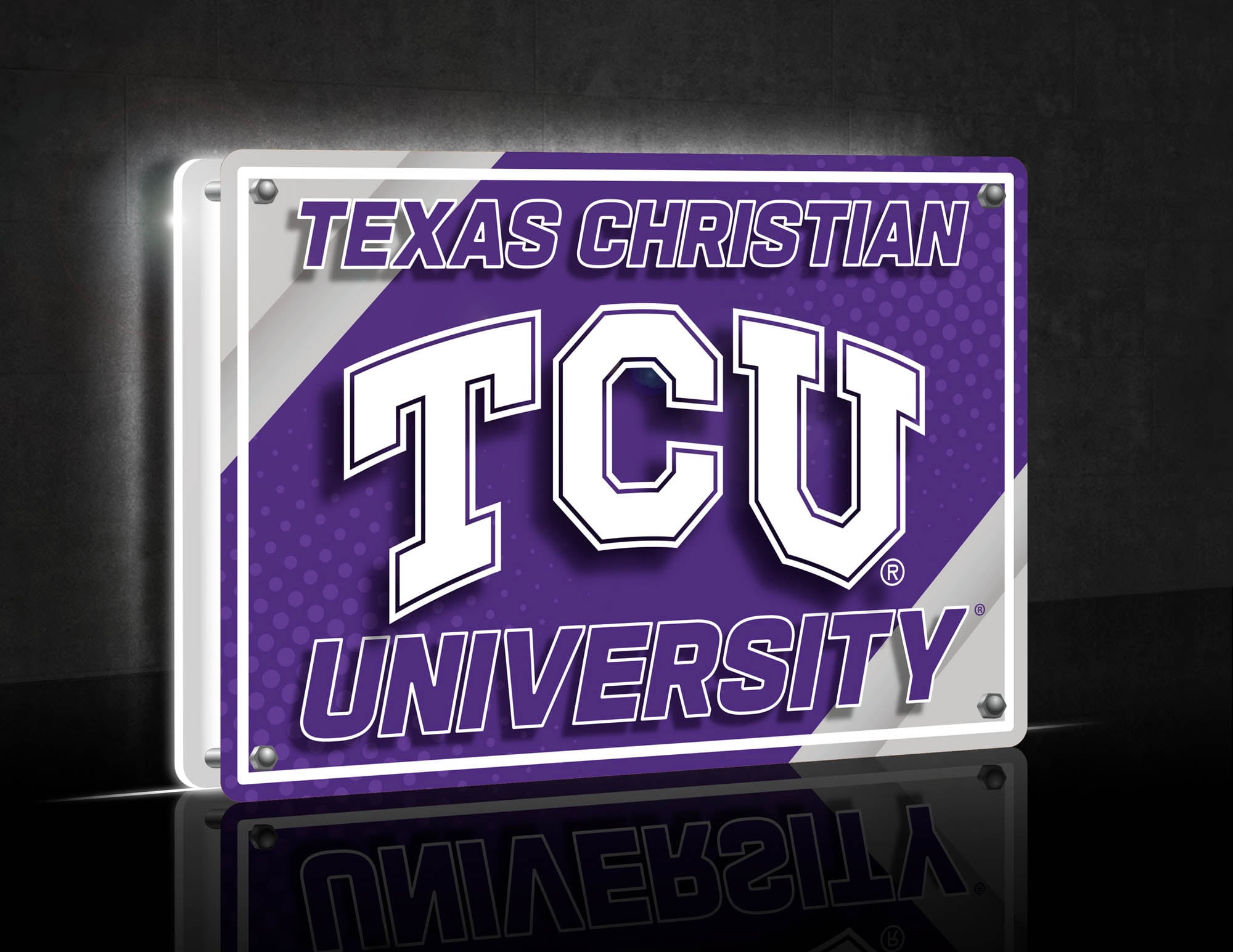TCU Horned Frogs LED Rectangle Tabletop Sign - Walmart.com