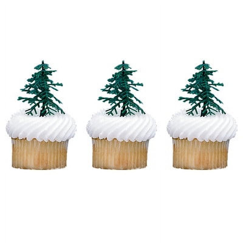 Evergreen Trees -24pk Cupcake / Desert / Food Decoration Topper Picks ...