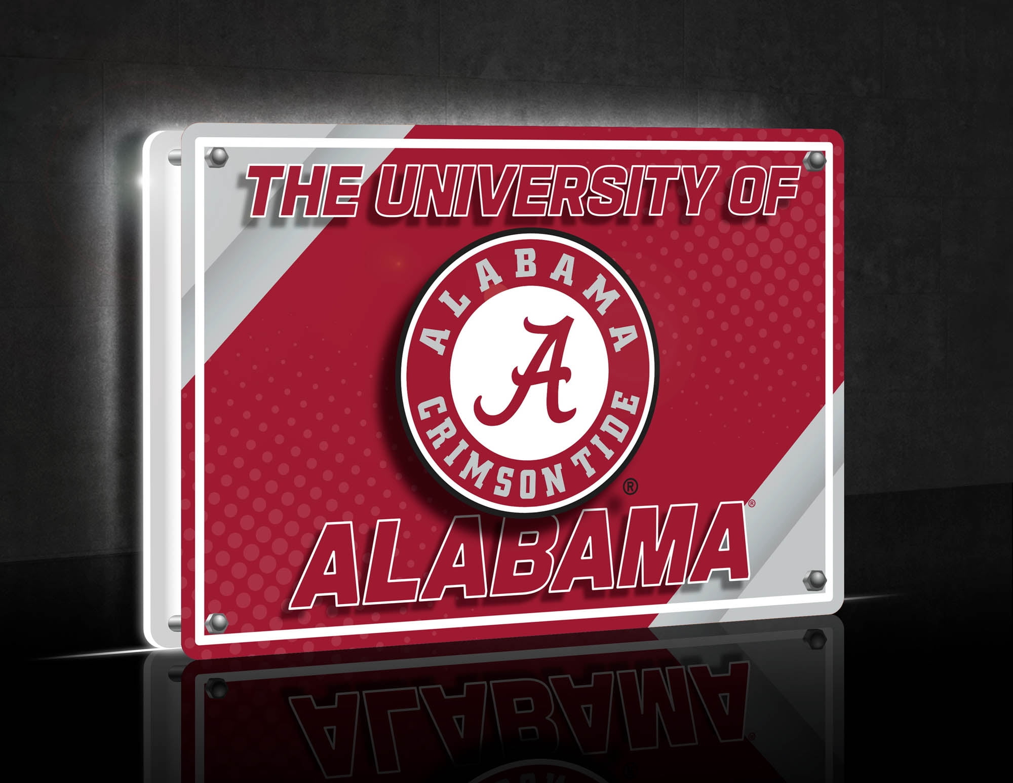Alabama Crimson Tide LED Rectangle Tabletop Sign - Walmart.com