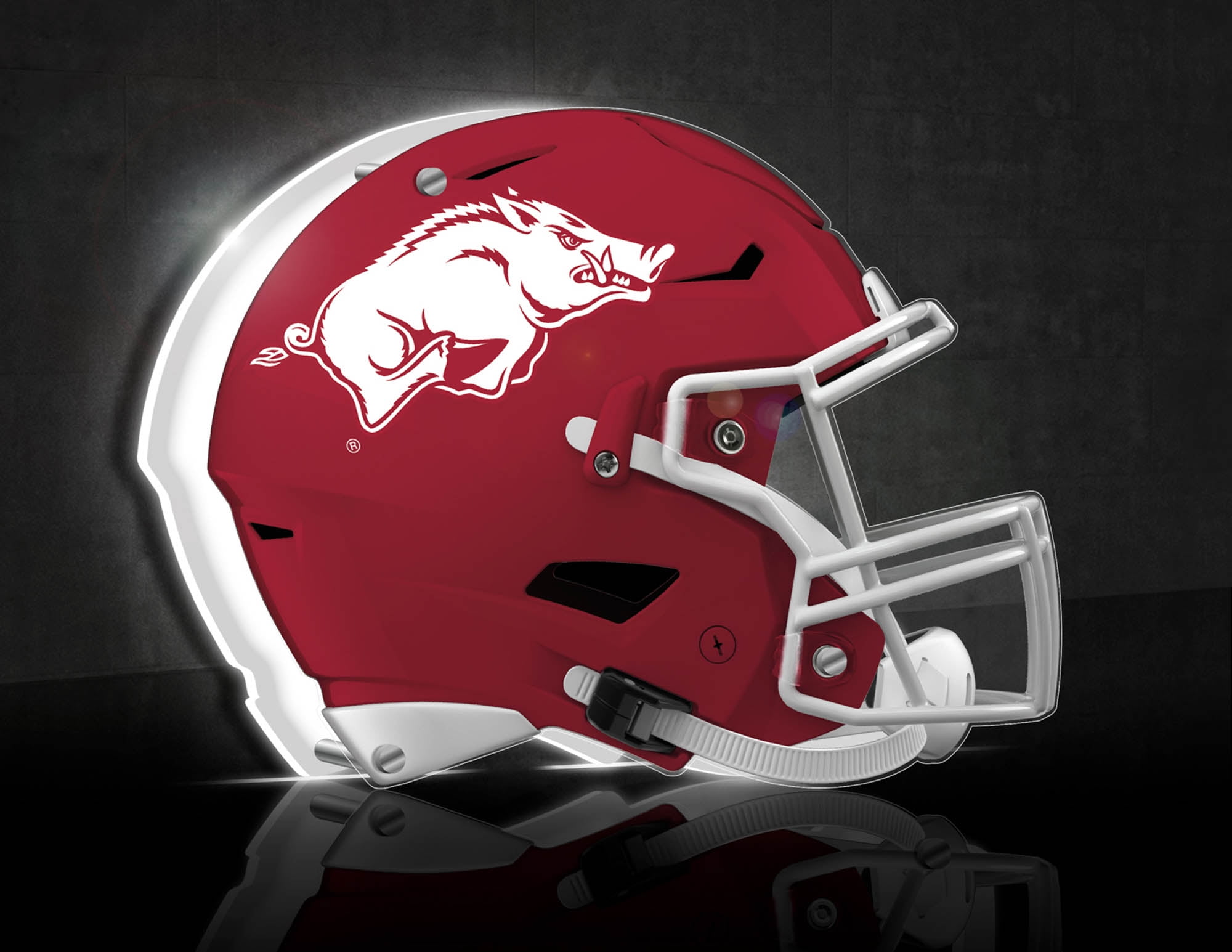 Arkansas Razorbacks LED Helmet Tabletop Sign - Walmart.com