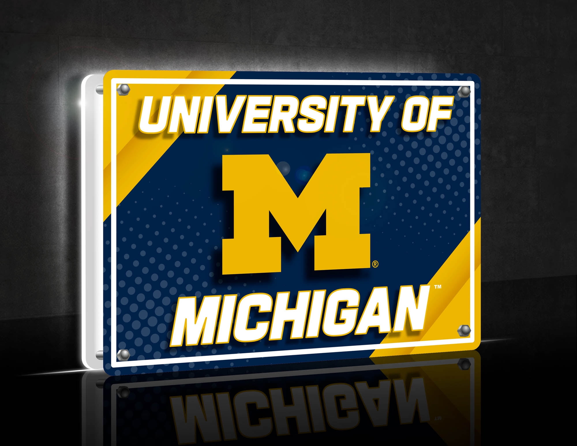 Michigan Wolverines LED Rectangle Tabletop Sign - Walmart.com
