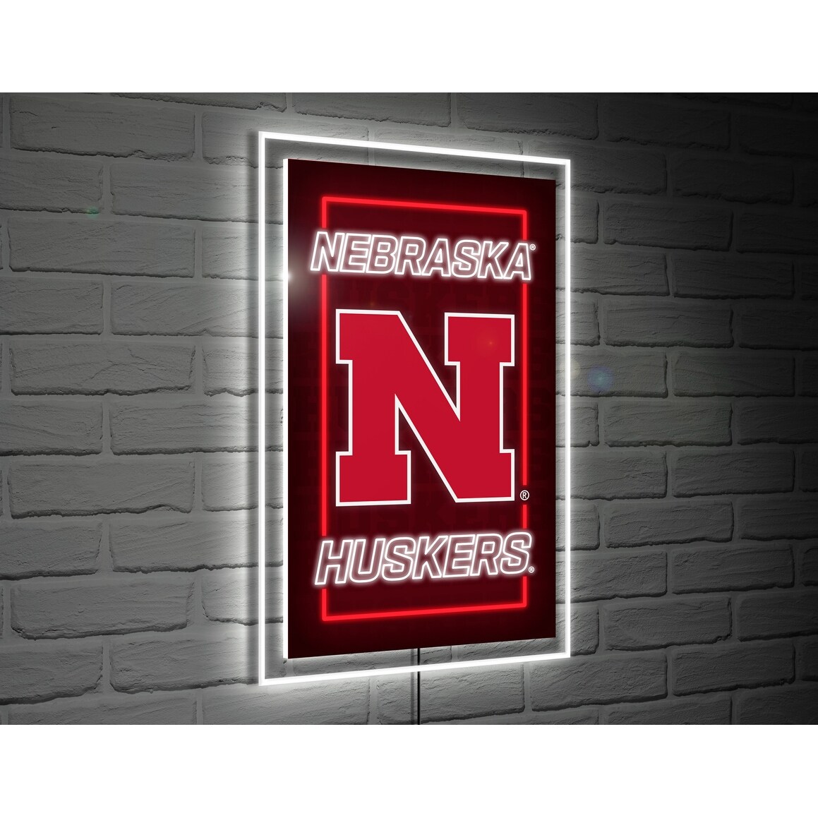 Evergreen University of Nebraska LED Lighted Sign Red - Walmart.com