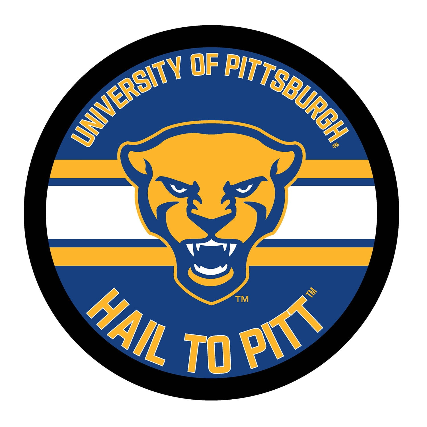 Pitt Panthers 15" Round LED Lit Wall Sign - Walmart.com
