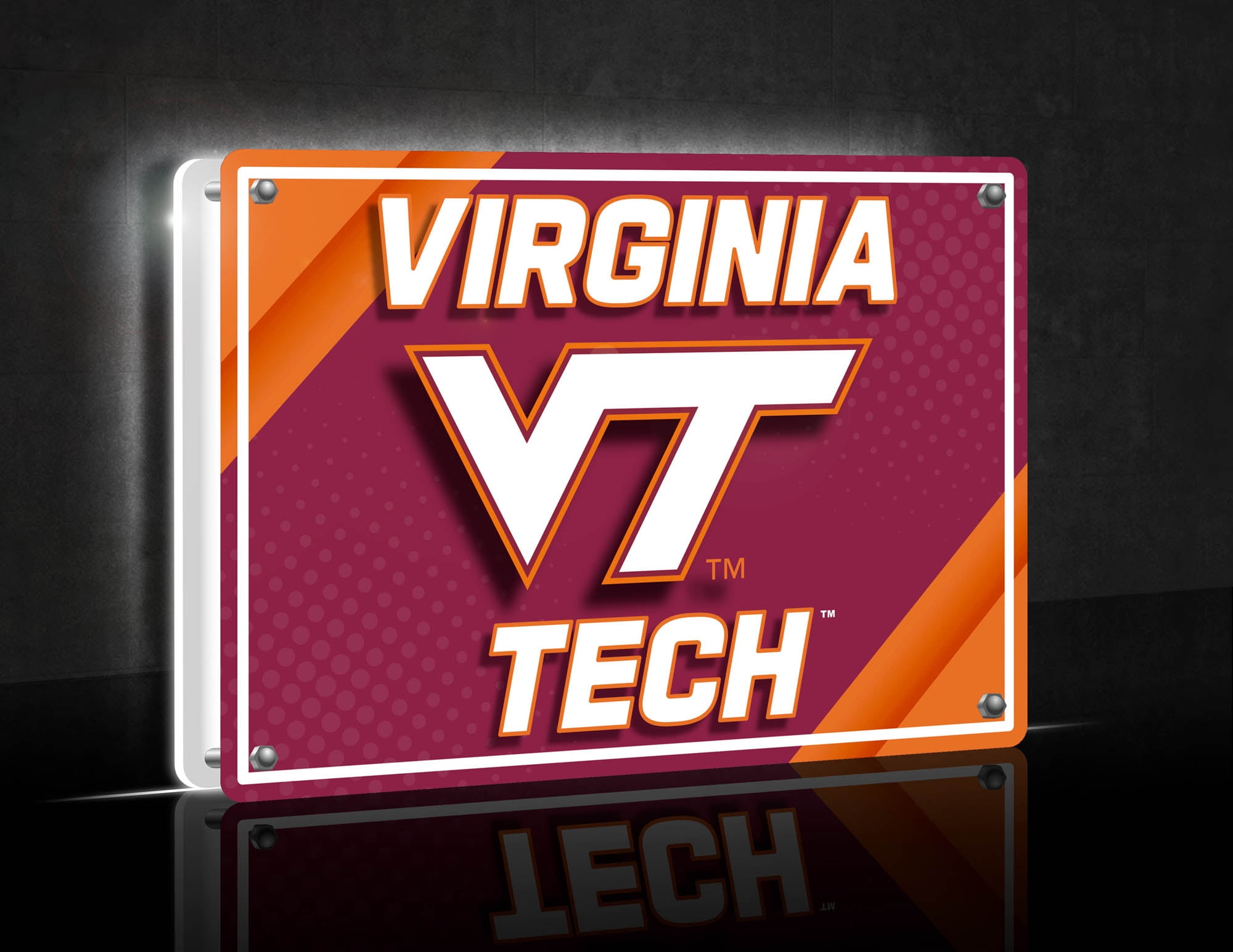 Virginia Tech Hokies LED Rectangle Tabletop Sign - Walmart.com
