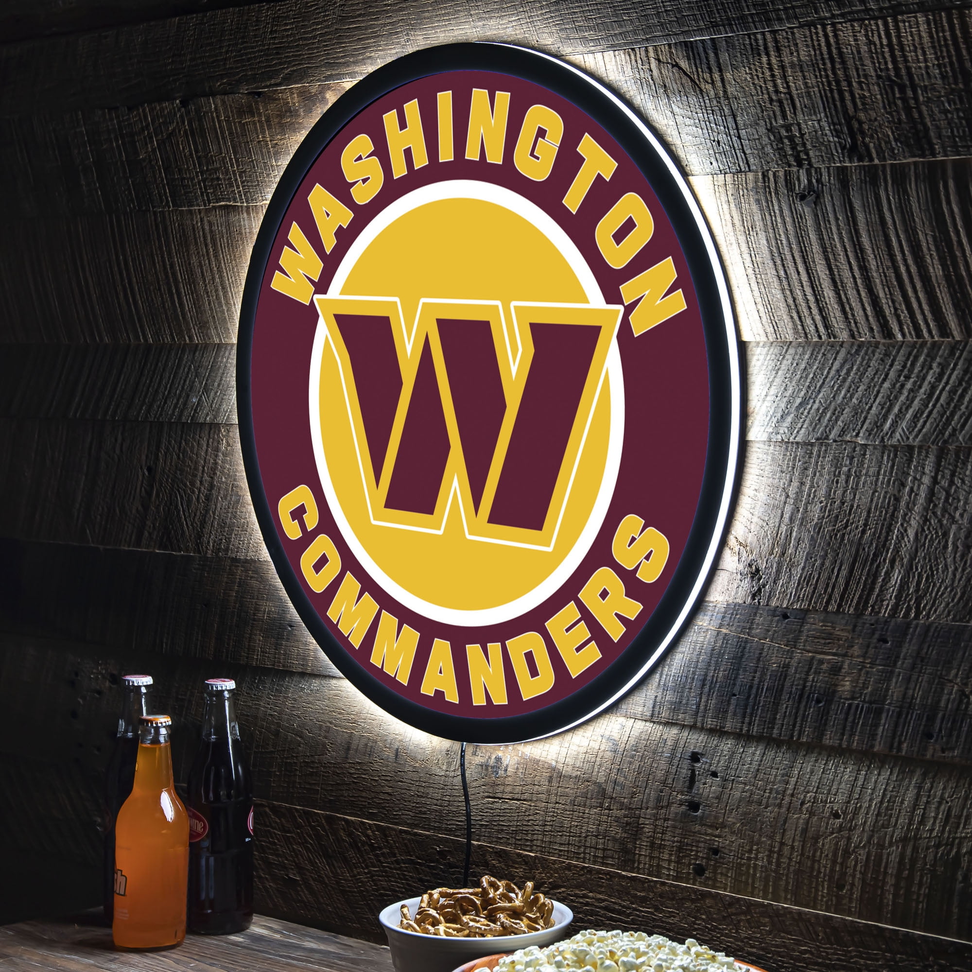 Evergreen Washington Commanders LED Lighted Sign Clear - Walmart.com