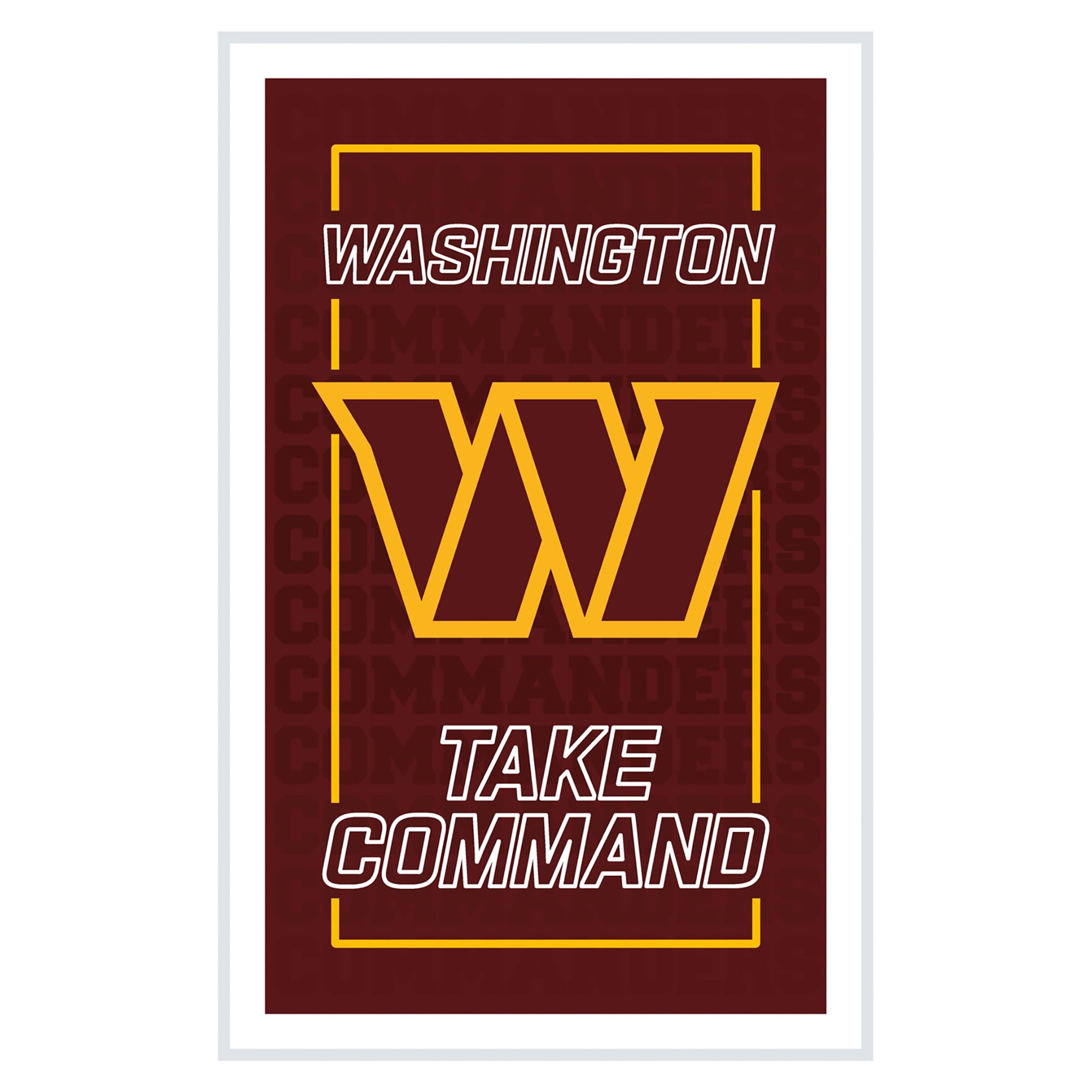 Washington Commanders 14" x 22" Neolite LED Rectangle Wall Sign ...