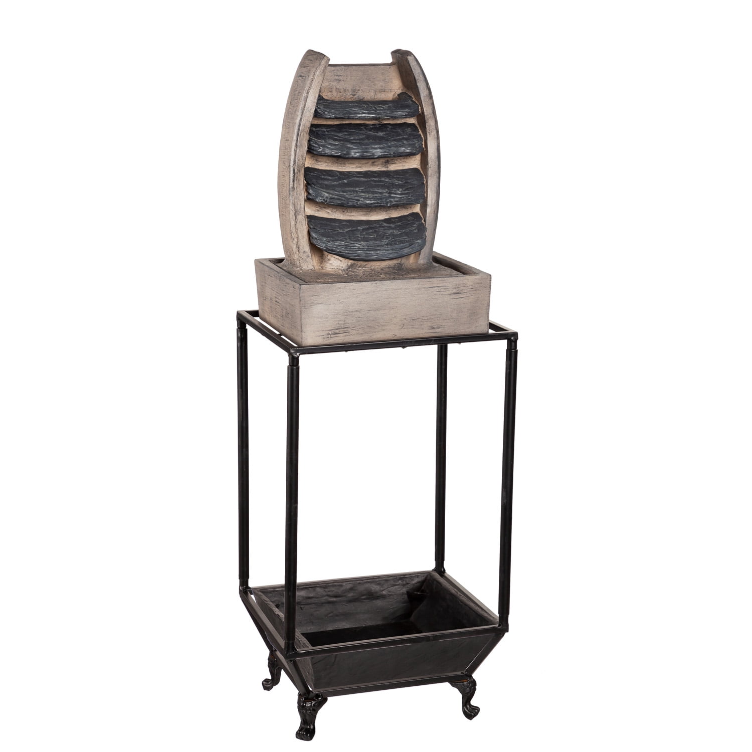 Evergreen Waterfall Fountain with planter Shelf - Walmart.com